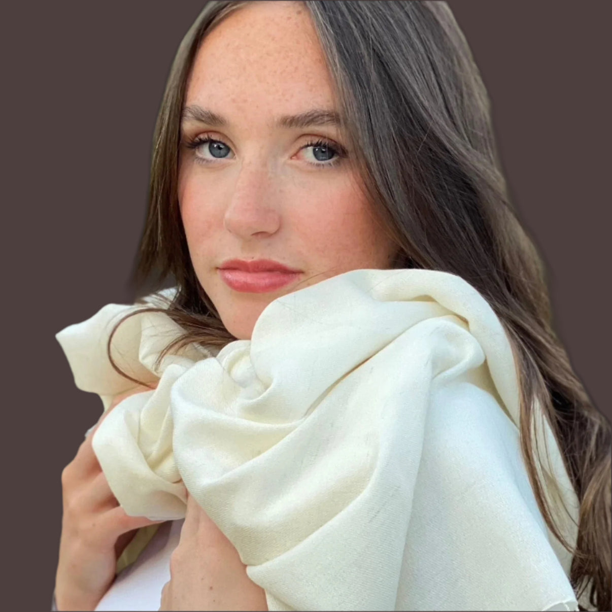 Ivory Cream Classic Pashmina | Signature Cashmere