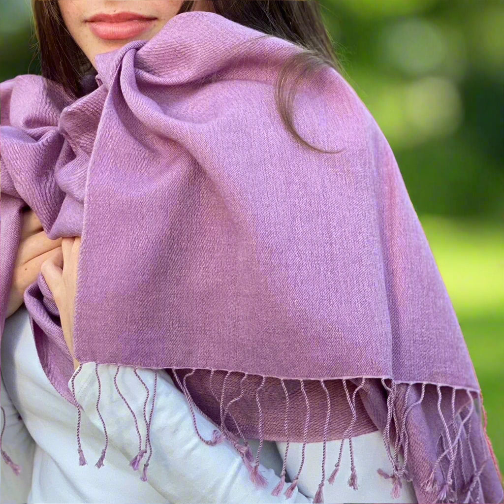 Lavender Purple Classic Pashmina | Signature Cashmere